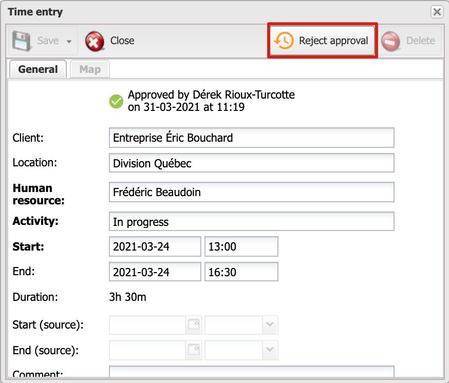 How does the time approval work?