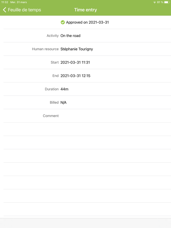 How does the time approval work?